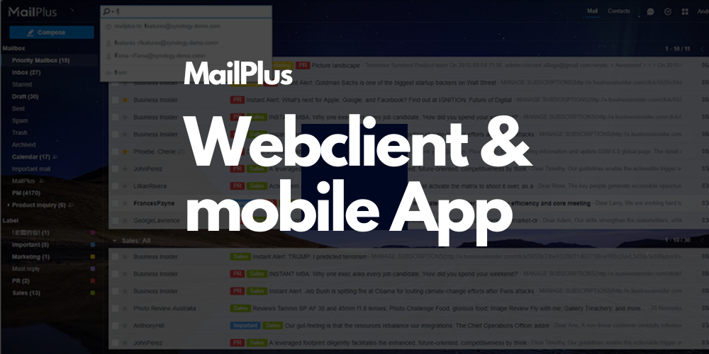 So verwenden Sie den MailPlus-Webclient und die mobile App